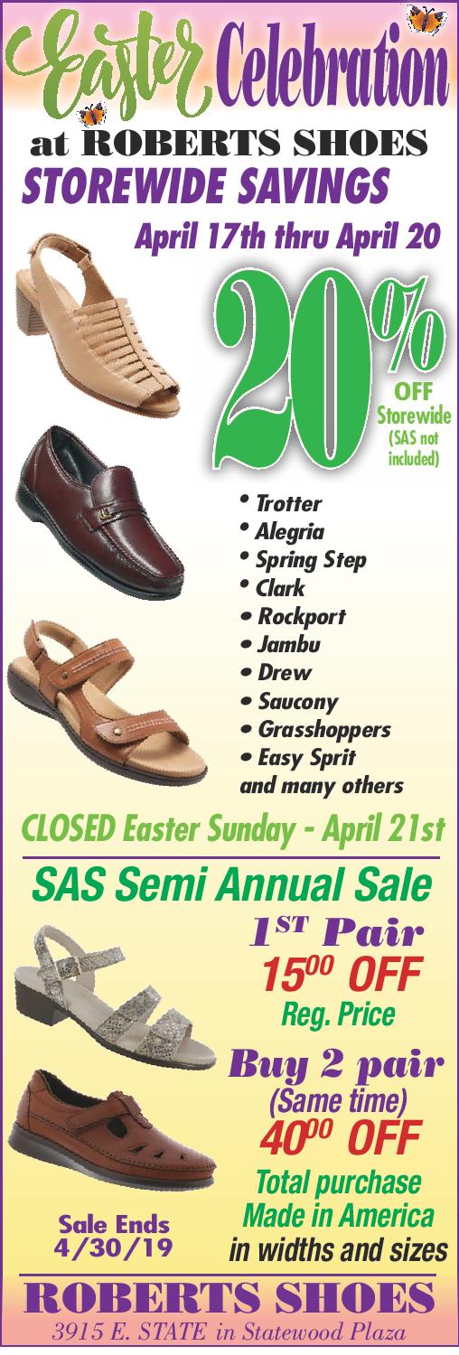 Current Ad | Roberts Shoes | Fort wayne